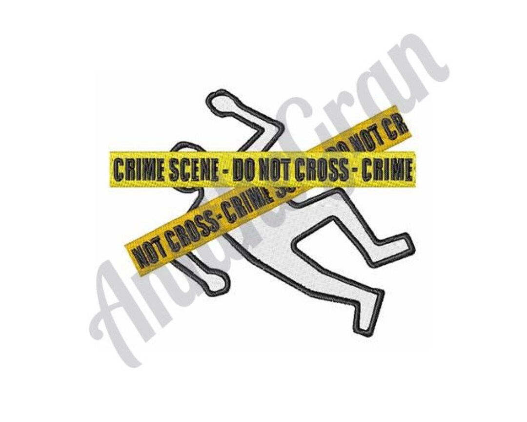 Crime Scene Machine Embroidery Design, Body Outline Design, Do Not ...