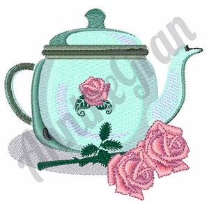 Teapot Embroidery Design. Tea Embroidery Design. Pot Embroidery Design ...