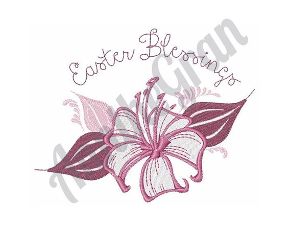 Easter Lily Embroidery Design. Easter Flower Pattern. Machine | Etsy