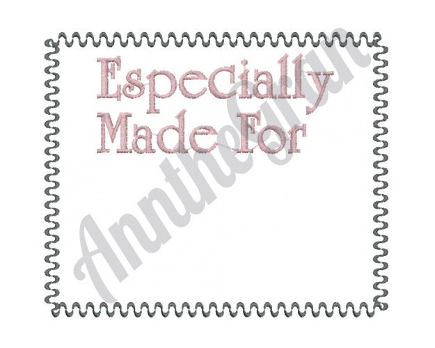 Label Especially Made for Machine Embroidery Design - Etsy
