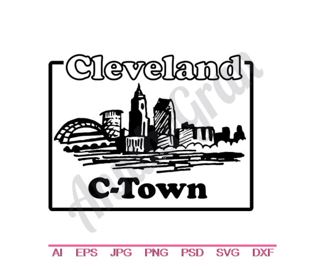 Cleveland C-town Svg, Dxf, Eps, Png, Jpg, Vector Art, Clipart, Cut File ...