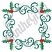 Holly Frame Embroidery Design. Holly Decoration Pattern. - Etsy