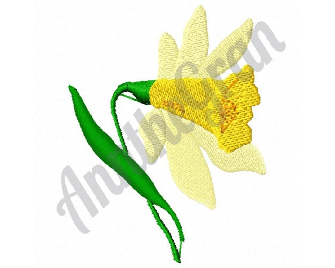 Daffodil Embroidery Design. Machine Embroidery Design. Daffodil ...