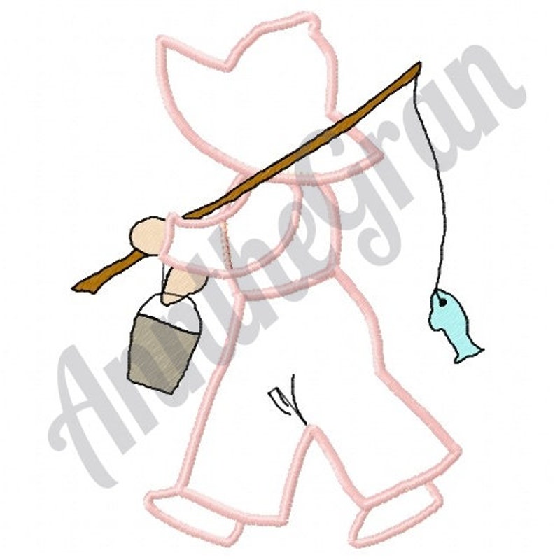 Fishing Applique - Etsy