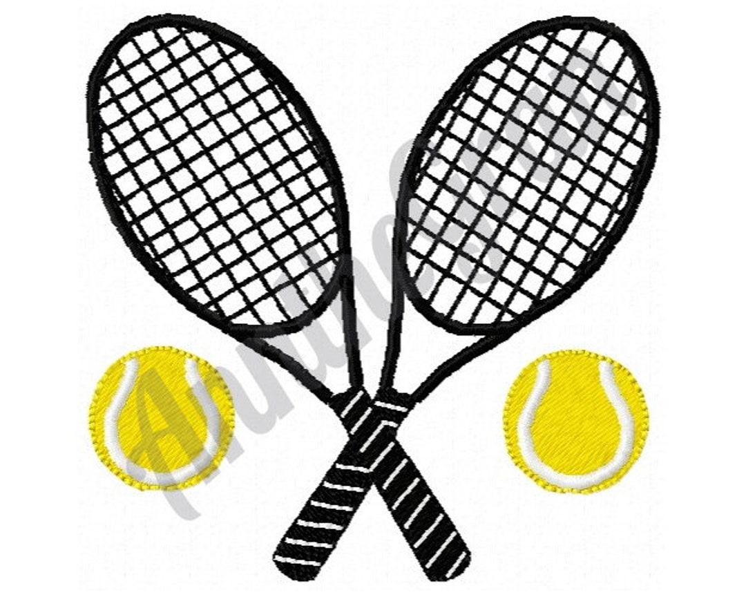 Tennis Rackets Embroidery Design. Machine Embroidery Design. Tennis ...