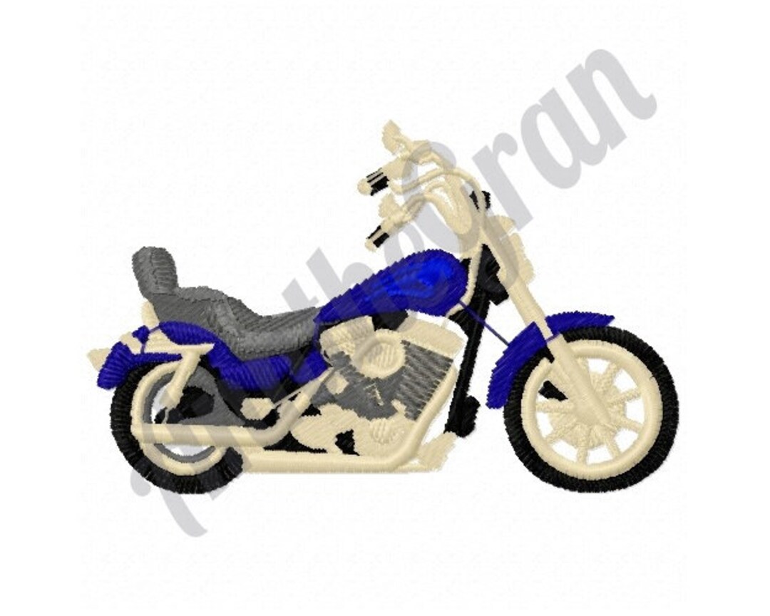 Motorcycle Embroidery Design. Machine Embroidery Design. Chopper ...