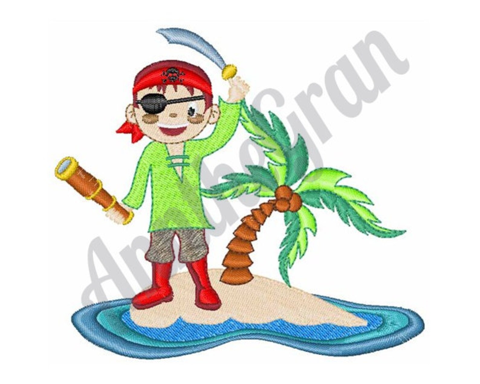 Pirate Boy Machine Embroidery Design - Etsy