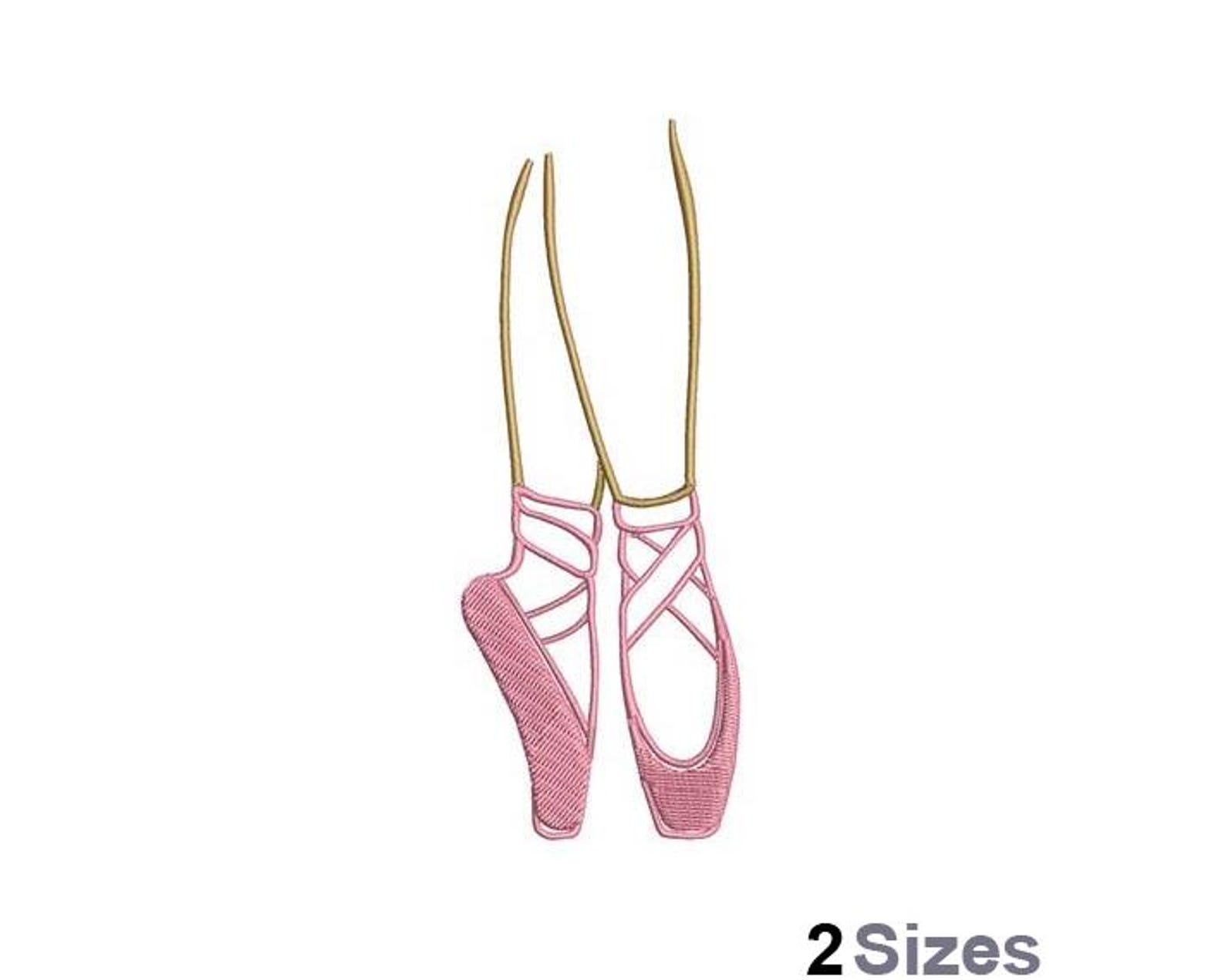 Ballerina Pointe Feet - Machine Embroidery Design - 2 Sizes, Ballerina ...