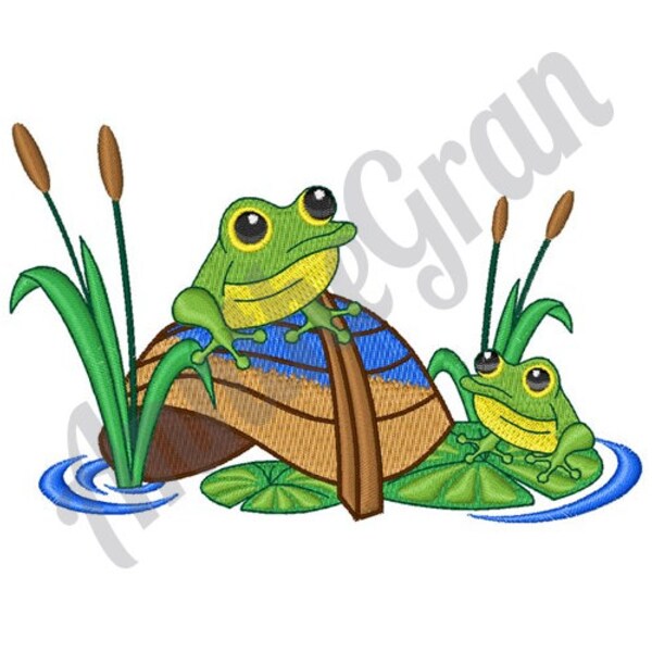 Frog Embroidery - Etsy