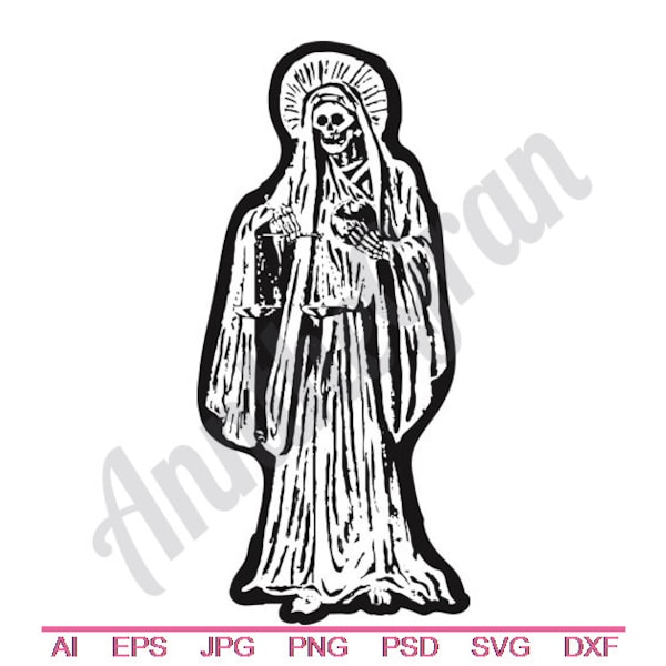 Santa Muerte Svg - Etsy