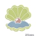 Open Clam & Pearl - Machine Embroidery Design - 2 Sizes, Shell With ...