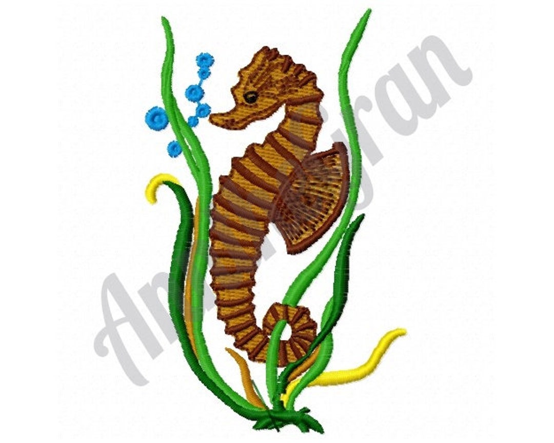 Seahorse Embroidery Design. Machine Embroidery Design. Baby Seahorse ...