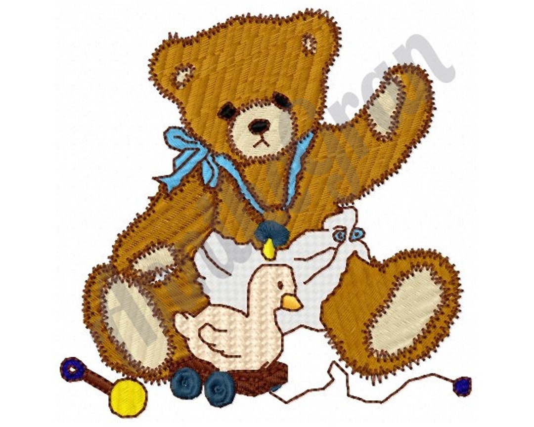 Teddy Bear & Toys Embroidery Design. Machine Embroidery Design. Duck ...