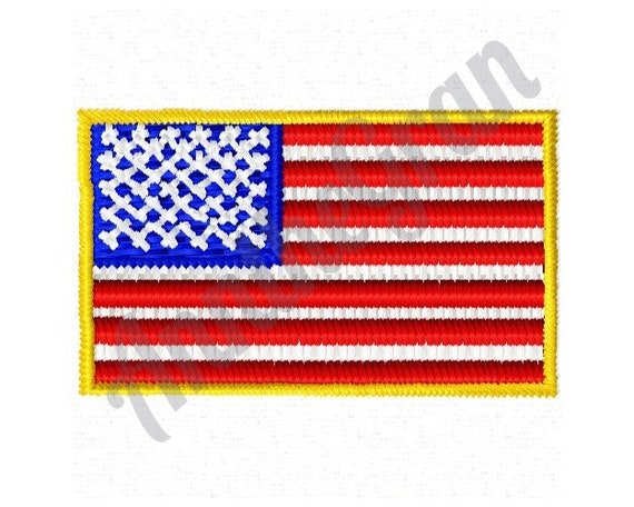 American Flag Embroidery Design. USA Embroidery Pattern. | Etsy