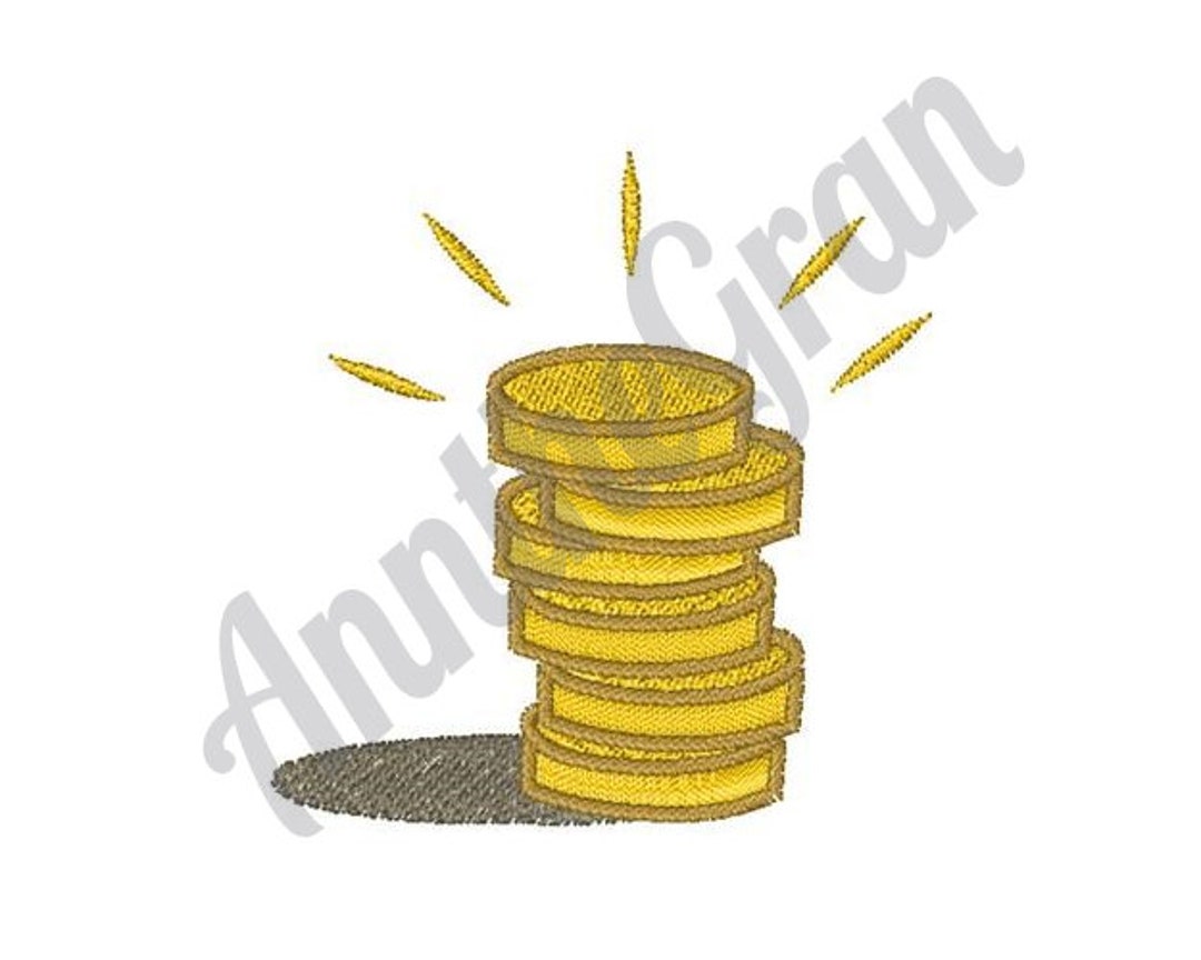 Gold Coins - Machine Embroidery Design, Golden Money Embroidery Design ...