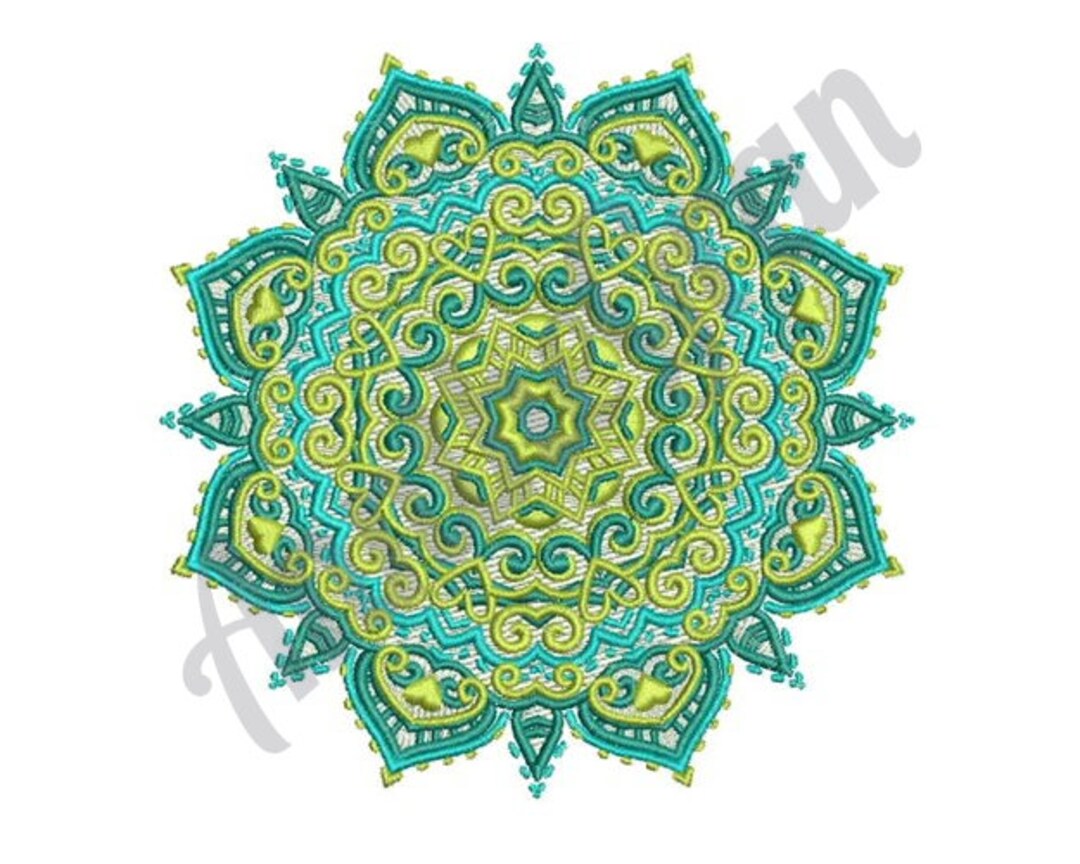 Lotus Flower Mandala Embroidery Design. Machine Embroidery Design ...