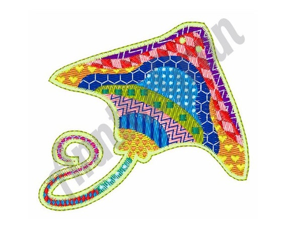 Stingray Embroidery Design. Sea Ray Embroidery Design. Patch | Etsy
