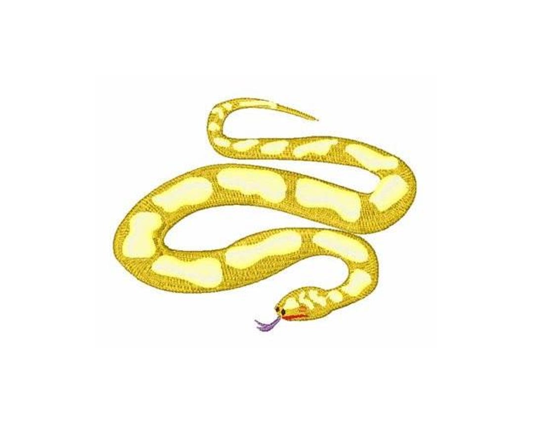 Yellow Python - Machine Embroidery Design - Etsy
