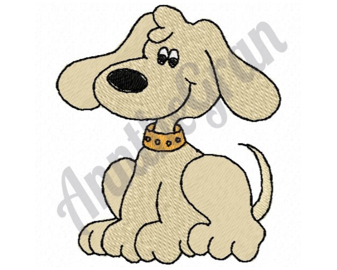Small Dog - Machine Embroidery Design. Cute Dog Embroidery Pattern ...