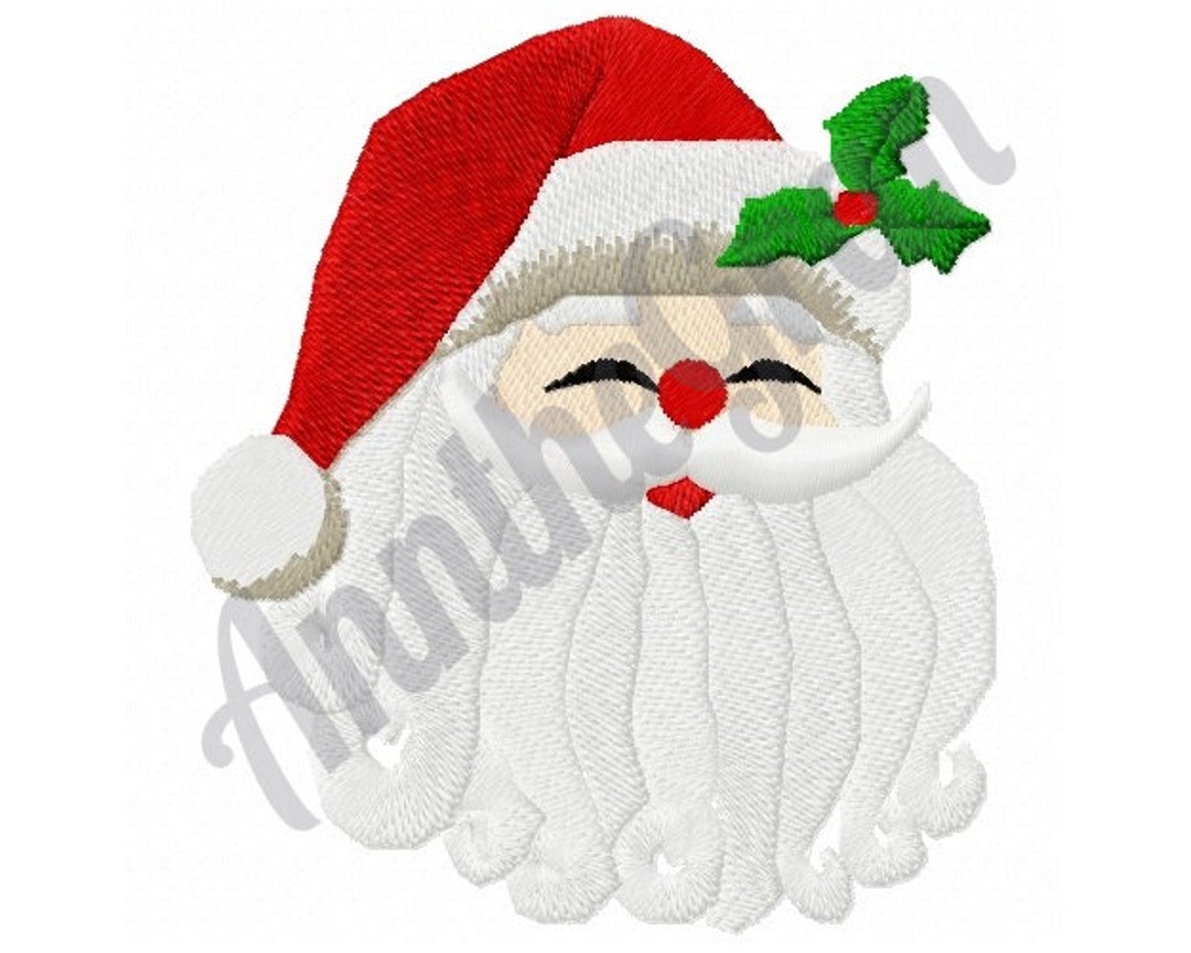 Santa Claus Embroidery Design. Christmas Embroidery Design. Santa ...