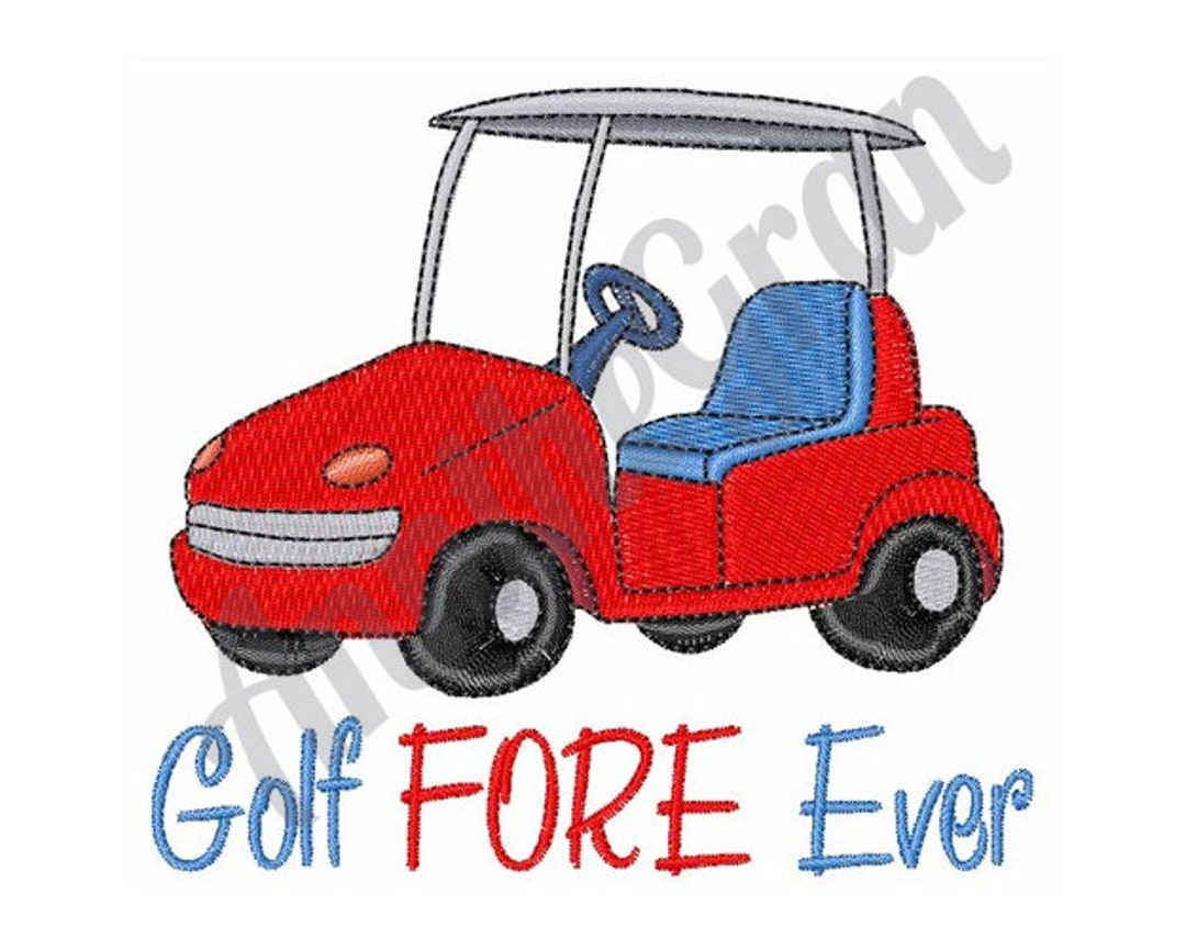 Golf Cart Embroidery Design. Machine Embroidery Design. Golf Cart ...