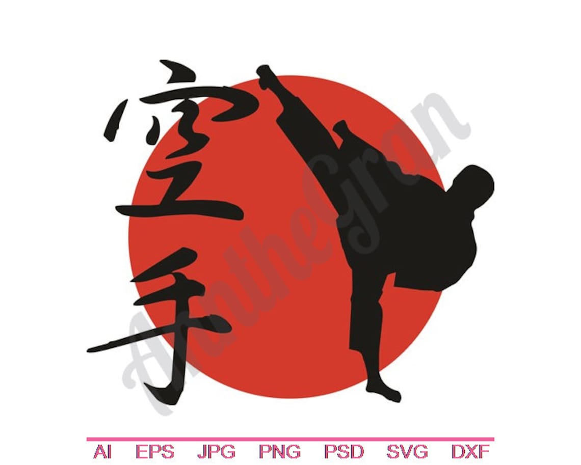 Karate Svg, Dxf, Eps, Png, Jpg, Vector Art, Clipart, Cut File, Martial ...
