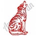 Howling Wolf Embroidery Design. Machine Embroidery Design. Wolf ...