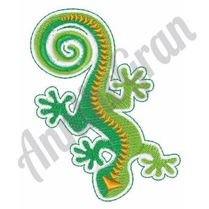 Gecko Embroidery Design. Machine Embroidery Design. Green Lizard ...