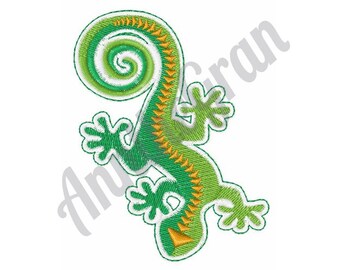 Gecko Lizard Machine Embroidery Design - Etsy
