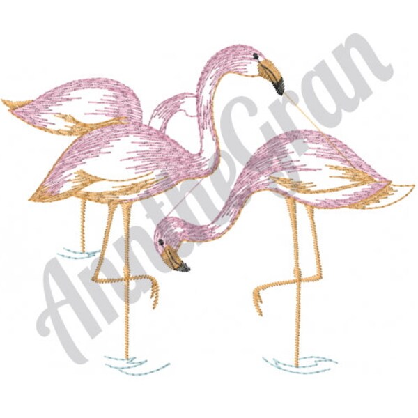 Flamingo Embroidery - Etsy