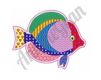 Fish embroidery | Etsy