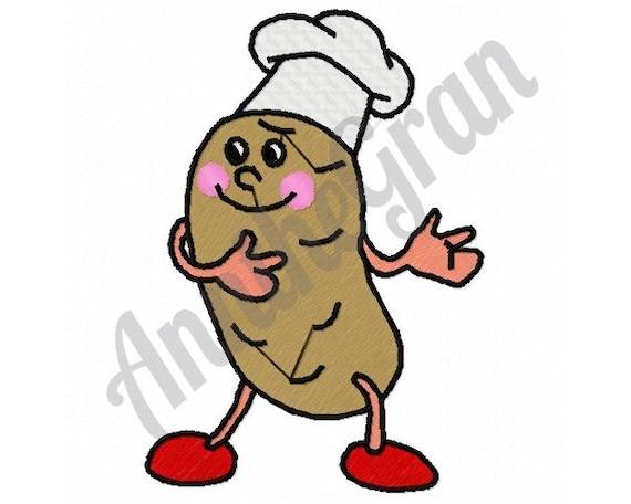 Potato Chef Embroidery Design. Machine Embroidery Design. | Etsy