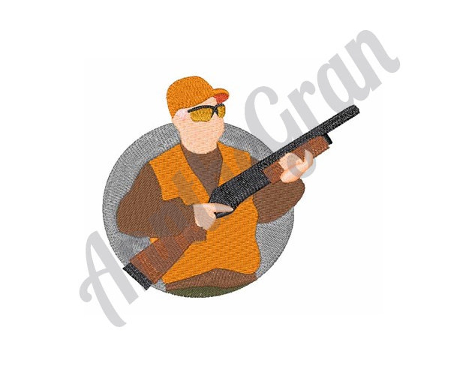 Hunter Embroidery Design. Machine Embroidery Design. Hunting Embroidery ...