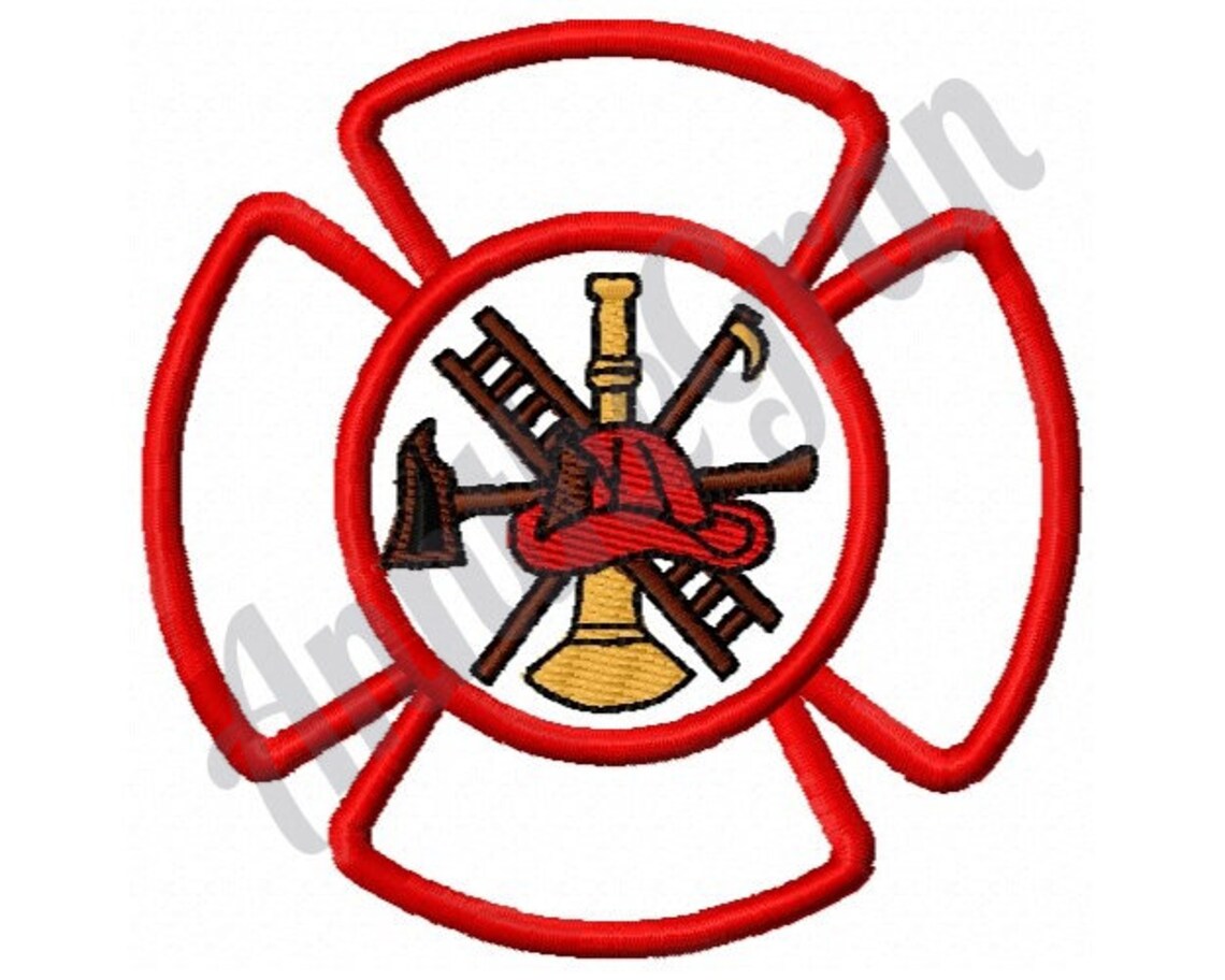 Fire Department Logo Embroidery Design. Machine Embroidery | Etsy