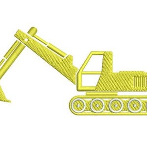 Excavator Silhouette Outline - Machine Embroidery Design - 2 Sizes ...