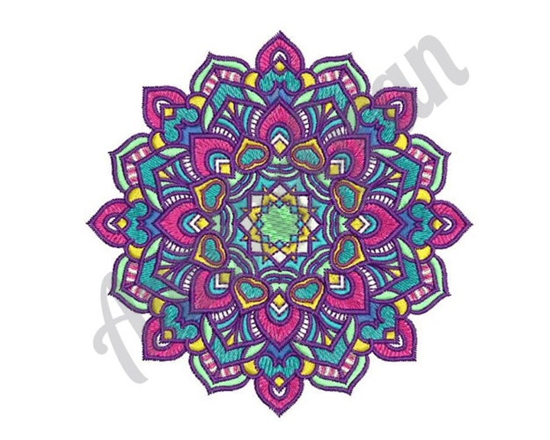 Lotus Flower Mandala Embroidery Design. Machine Embroidery - Etsy