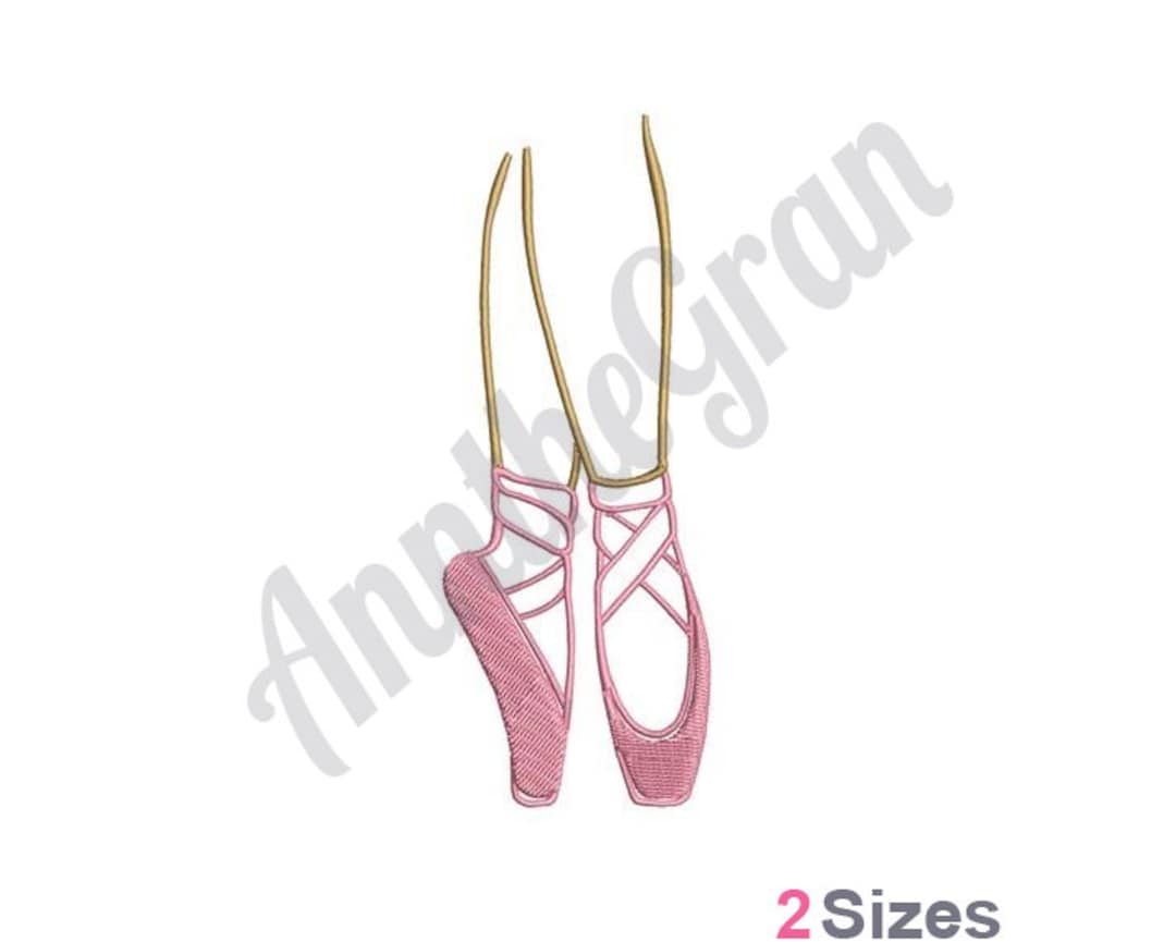 Ballerina Pointe Feet Machine Embroidery Design 2 Sizes, Ballerina Feet ...