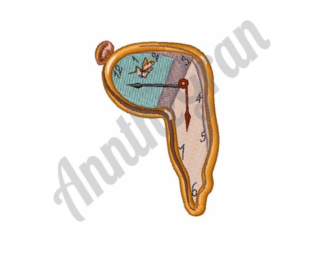 Salvador Dali Clock Embroidery Design. Machine Embroidery Design. Dali ...