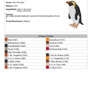 Rock Hopper Penguin - Machine Embroidery Design - Etsy