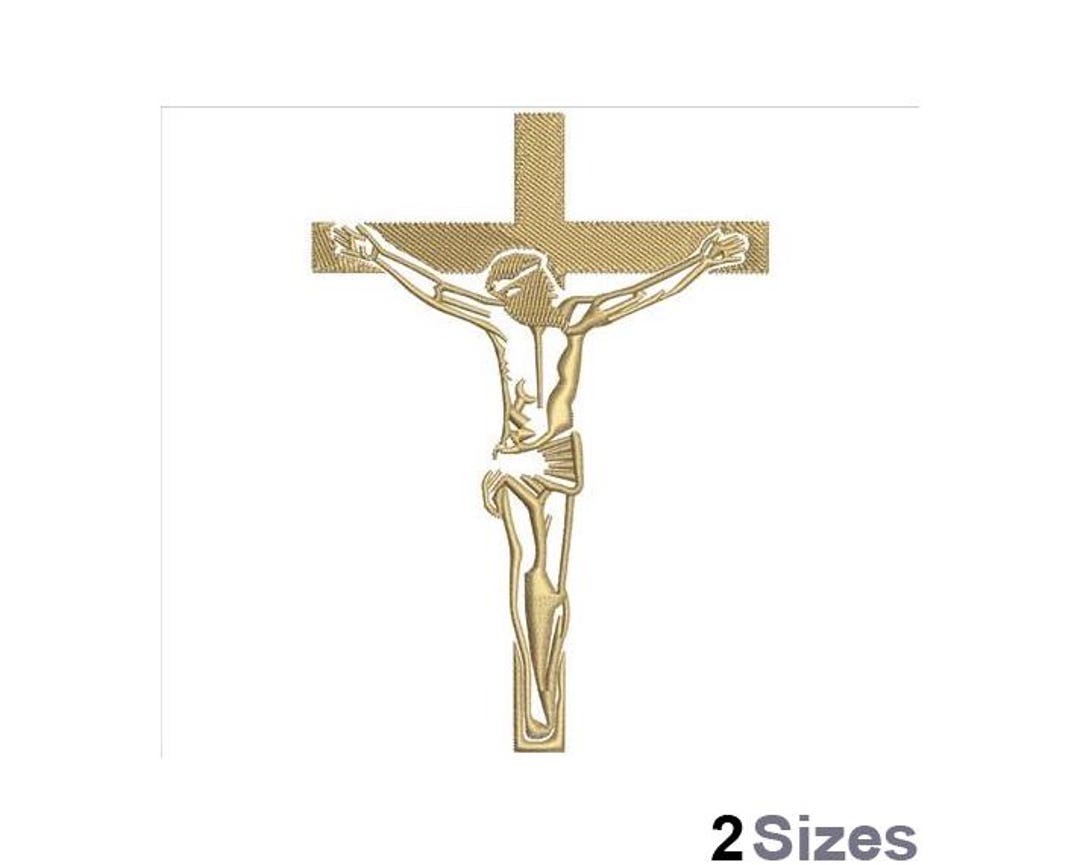 Crucifixion of Jesus Outline - Machine Embroidery Design - 2 Sizes ...