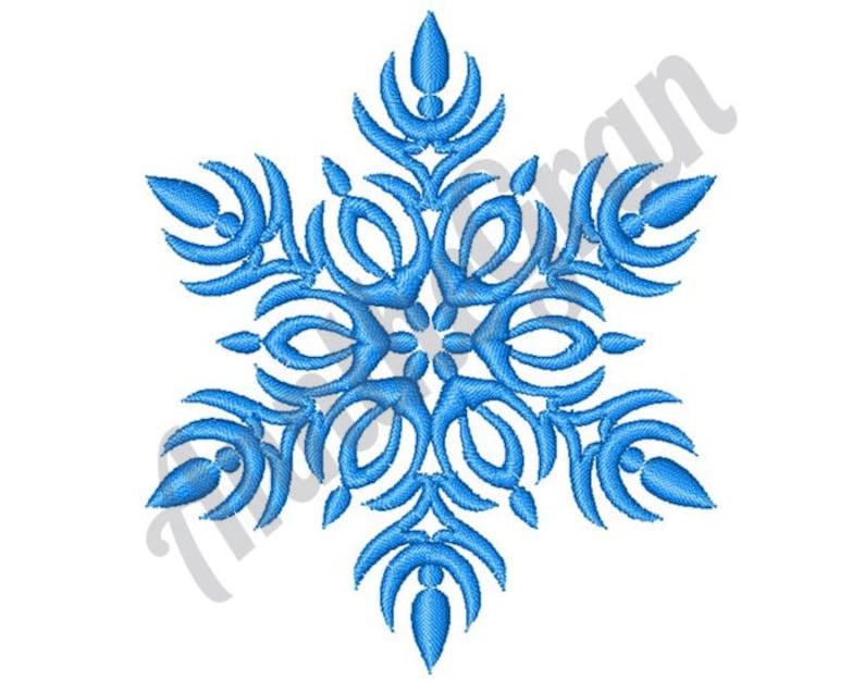 Snowflake Machine Embroidery Design. Artistic Snowflake - Etsy