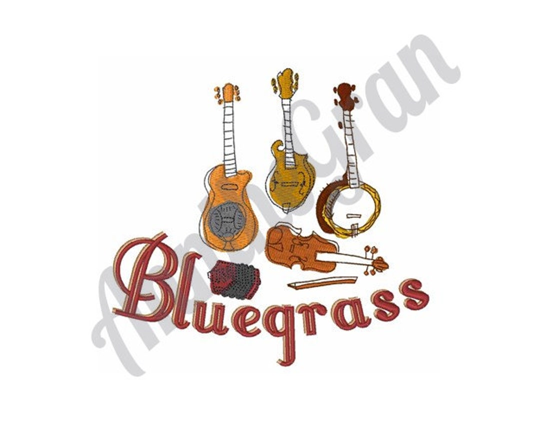 Bluegrass Music Instruments Embroidery Design. Machine Embroidery ...