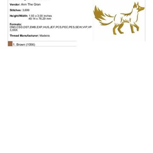 Prancing Fox Outline - Machine Embroidery Design - 2 Sizes, Cute Fox Embroidery Design, Fox ...