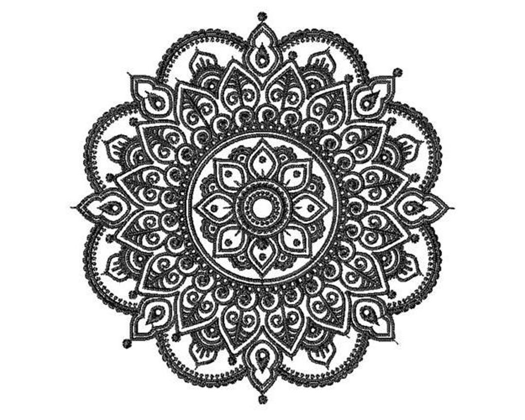 Mandala - Machine Embroidery Design, Floral Mandala Embroidery Pattern ...