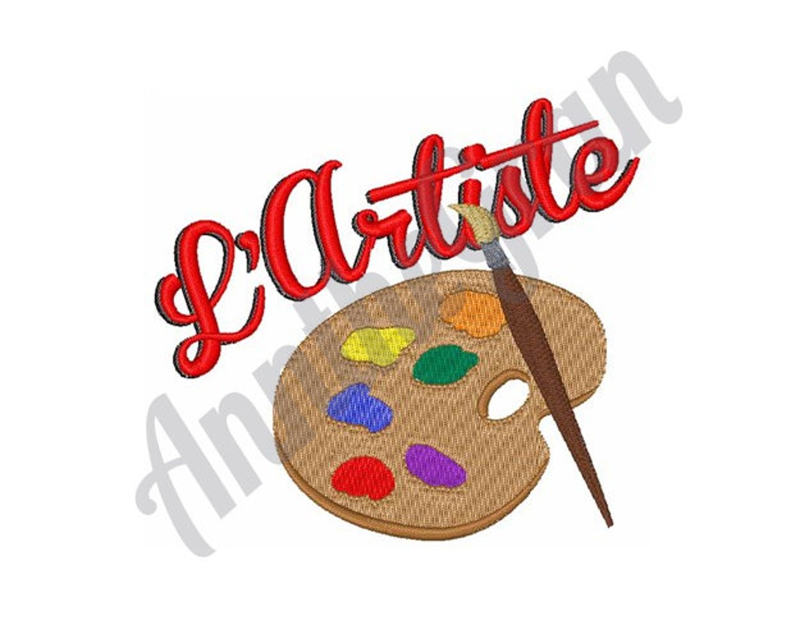 Artist Paint Palette Embroidery Design. Machine Embroidery Design ...