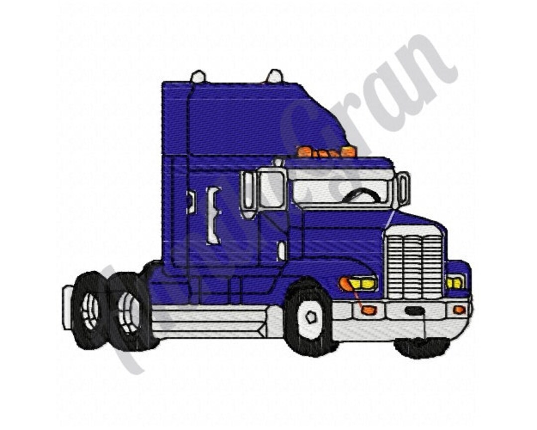 Semi Truck Cab. Cab Embroidery Design. Semi Truck Pattern. Machine ...