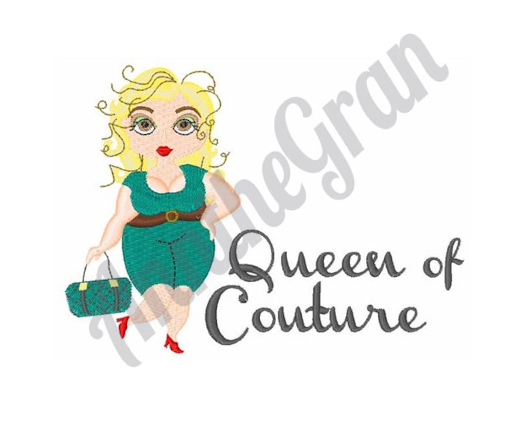 Fashion Woman Embroidery Design. Machine Embroidery Design. Queen of ...