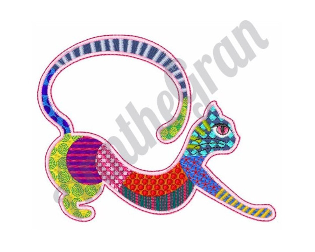 Cat Machine Embroidery Design - Etsy