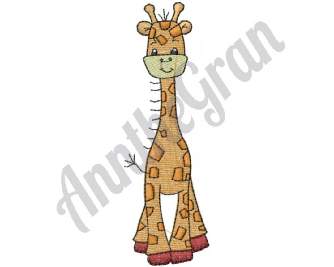 Giraffe Embroidery Design - Etsy