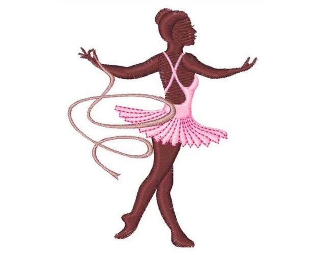 Ribbon Dancer - Machine Embroidery Design, Ballerina Dance Embroidery ...